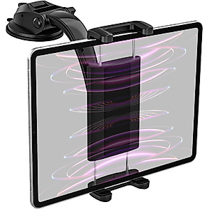 Aozcu Dashboard Car Tablet Mount for Truck, Strong Sticky Suction Cup iPad Holder, Dash Tablet Stand with Adjustable Arm for iPad Pro 12.9 11 Mini Air 5 4, Galaxy Tabs, iPhone, 4-13" Tablets & Phones