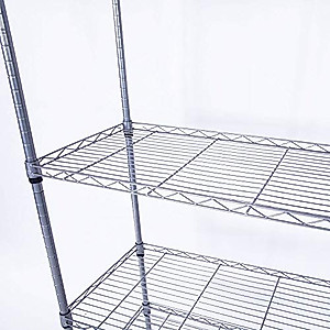 Karl home 5-Tier Adjustable Wire Unit Shelves, Height Metal Storage Rack for Kitchen/Bathroom/Garage, Stainless & Sturdy Frame,551lbs Capacity, 29”L x 13.4”W x 59”H