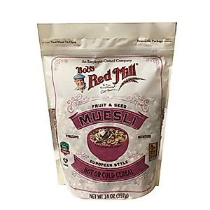 Bobs Red Mill New European Hot or Cold Cereal Museli 14oz, 1 Pack (Fruit & Seed)