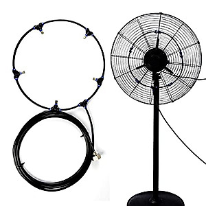 Leefasy Outdoor Fan Misting Kit Water Mister Spray for Cooling for Garden Patio Connects to Any Outdoor Fan