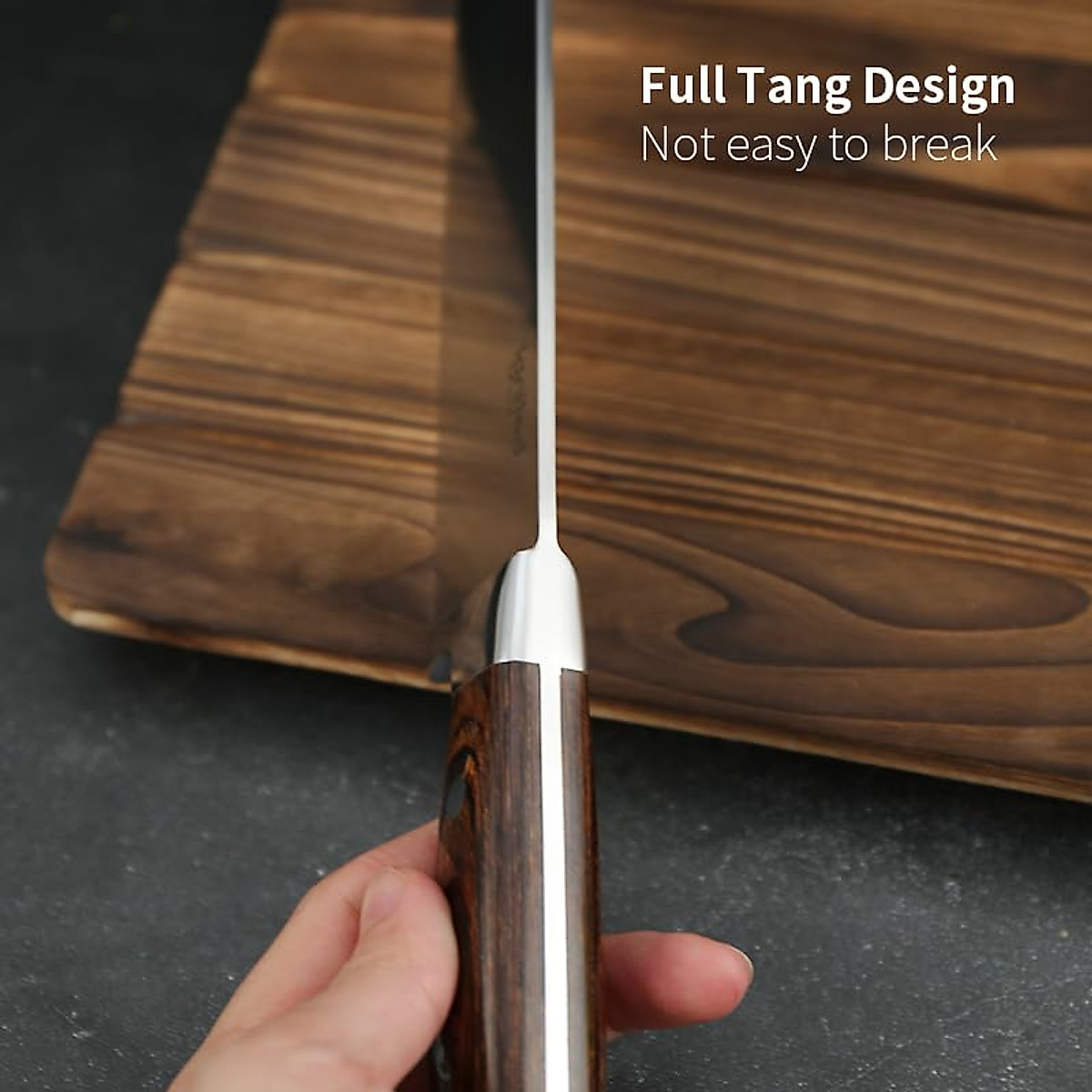 IGNITED CUTLERY Professional 8 Inch Chef Knife, 1.4116 German High Carbon Steel Kitchen Chef Knife, Chefs Knife With Pakkawood Handle, Dual Blade Sharp Kitchen Knife With Gift Box