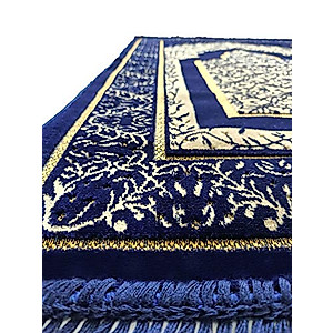 BAYKUL Muslim Prayer Rug - Islamic Turkish Prayer Rugs-Great Ramadan Gifts-Prayer Mat for Women and Men-Islam Carpet-Portable Muslims Mats-Praying Rugs Islam with Beads-Gift Prayer Beads 99