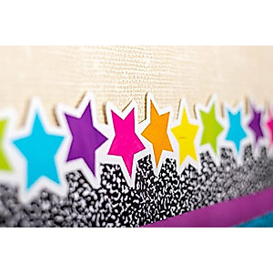 Teacher Created Resources Brights 4Ever Stars Die-Cut Border Trim, 35 Feet