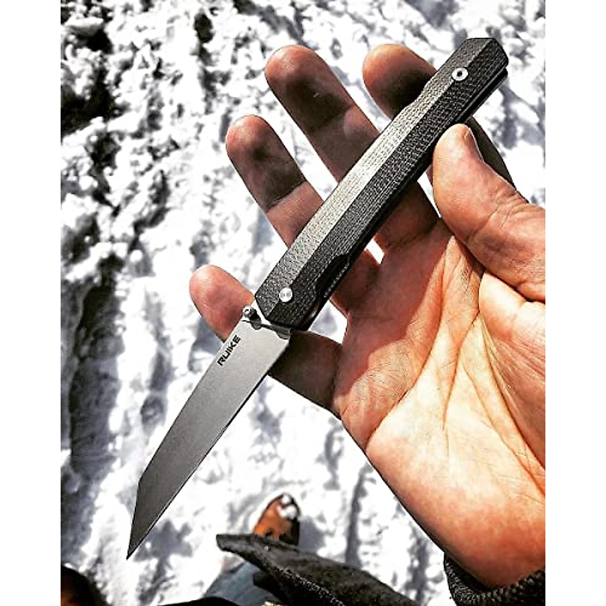 Ruike P865 Pocket Tactical Knife Folding knives 14c28n Stainless Steel Liner Lock Utility Camping Knife Survival 3.58inch Small Mini tool Knife EDC Tools Belt Clip for Men Gift