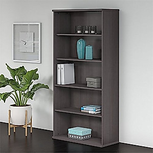 Bush Business Furniture Studio C 5 Shelf Bookcase in Storm Gray
