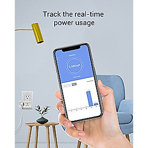 EZVIZ Smart Plug, Smart Home WiFi Outlet Compatible with Alexa, Echo, Google Home, Remote Control | T30-B(White, 2 Packs)