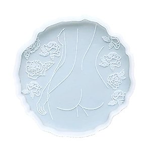 DIY Crystal Human Body Tea Tray Mold Body-Shaped Epoxy Resin Mold Suitable for Home Decoration Table Wine Tray Silicone Mold Jewelry Tray Making