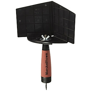 MARSHALLTOWN Exact Angle Inside Corner Trowel, Drywall and Plastering Corner Trowel, 90 Degrees To 154 Degrees, Easy to Clean Nylon Blade, DuraSoft Handle, EA917