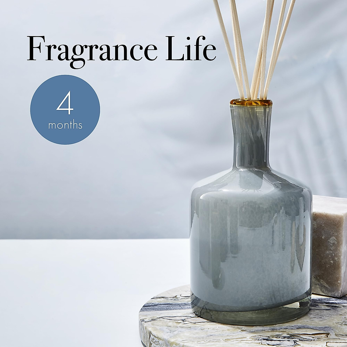 LAFCO New York Reed Diffuser Refill, Sea & Dune - 8.4 oz - Up to 4-Month Fragrance Life - Includes Natural Wood Reeds - Free of Dyes & Propellants - Made in The USA