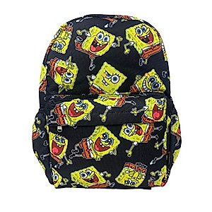 SpongeBob SquarePants 16 Inches Large Allover Print Backpack with Laptop Sleeve