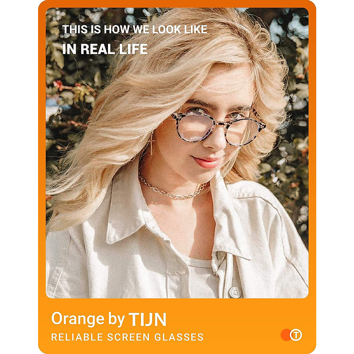 TIJN Blue Light Blocking Glasses Men Women Vintage Thick Round Rim Frame Eyeglasses(Marble Tortoise)