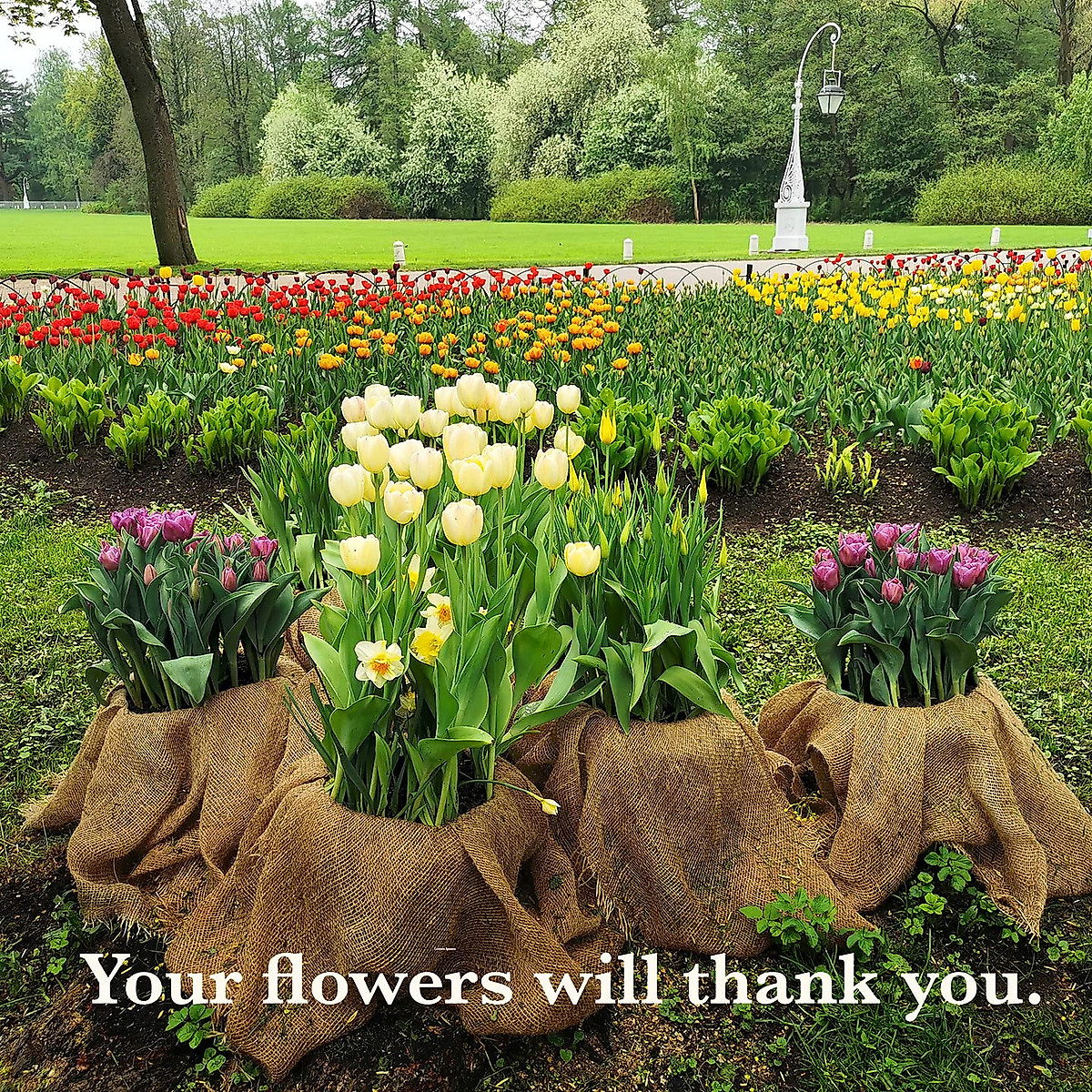 Burloptuous 40" x30 Feet Gardening Burlap Roll - Multipurpose Natural Burlap Fabric, High Density Jute Fiber Material for Decorations, Center Pieces for Home, Rustic Party Décor