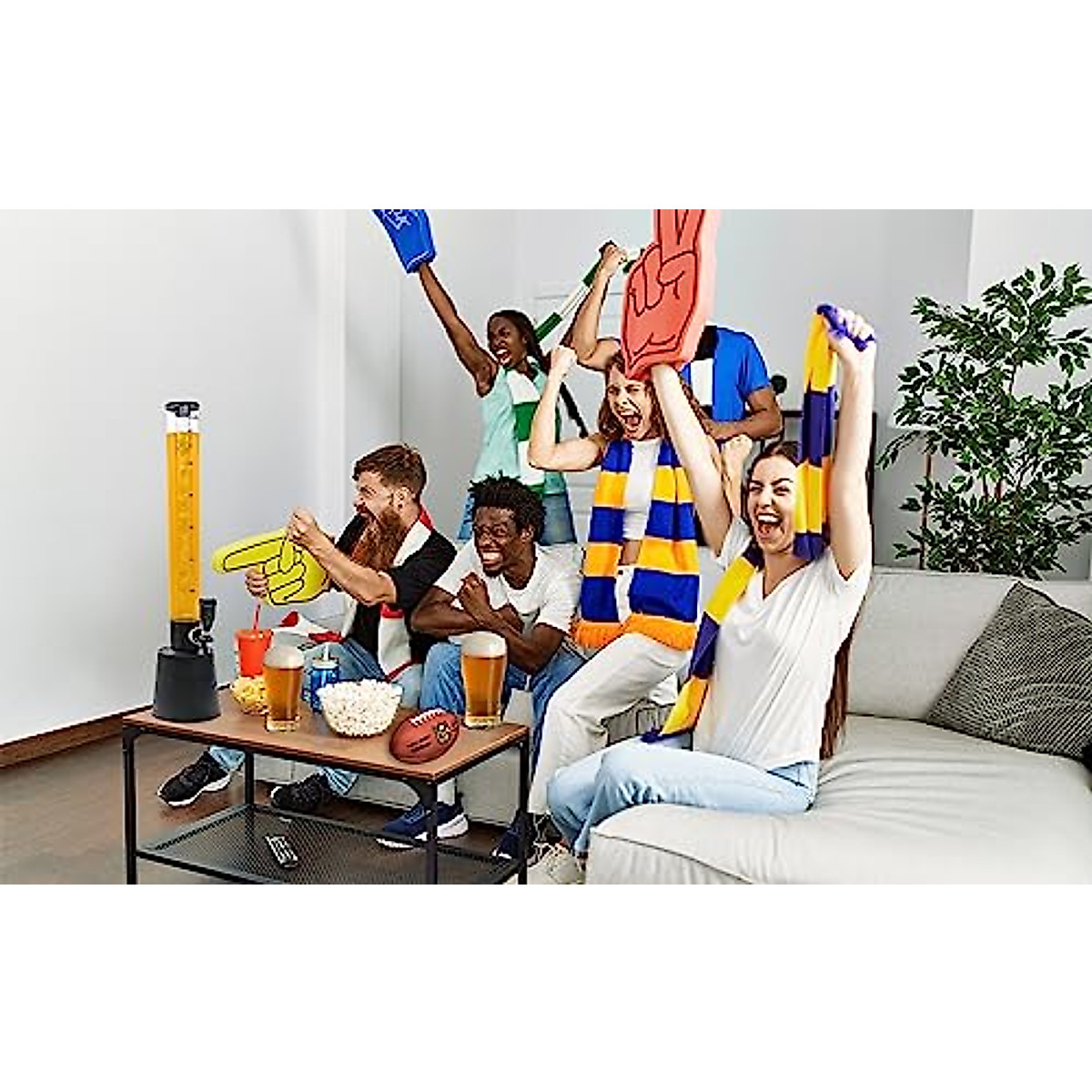 Spotted Armadillo 3L / 101 oz. Beer Dispenser with Ice Tube and B Pong Party Gift Set | Cold Drink Tower | Beverage Tap for Parties and Gameday | Holiday Gifts (1 Set)