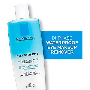 La Roche-Posay Respectissime Waterproof Eye Makeup Remover, Won't Irritate Sensitive Skin-Fragrance Free, 4.2 Fl Oz (Pack of 1)