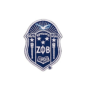Desert Cactus Zeta Phi Beta Sorority Patch Embroidered Appliqué Patch Sew or Iron On Blazer Jacket Bag (Design 1) (3 inches)