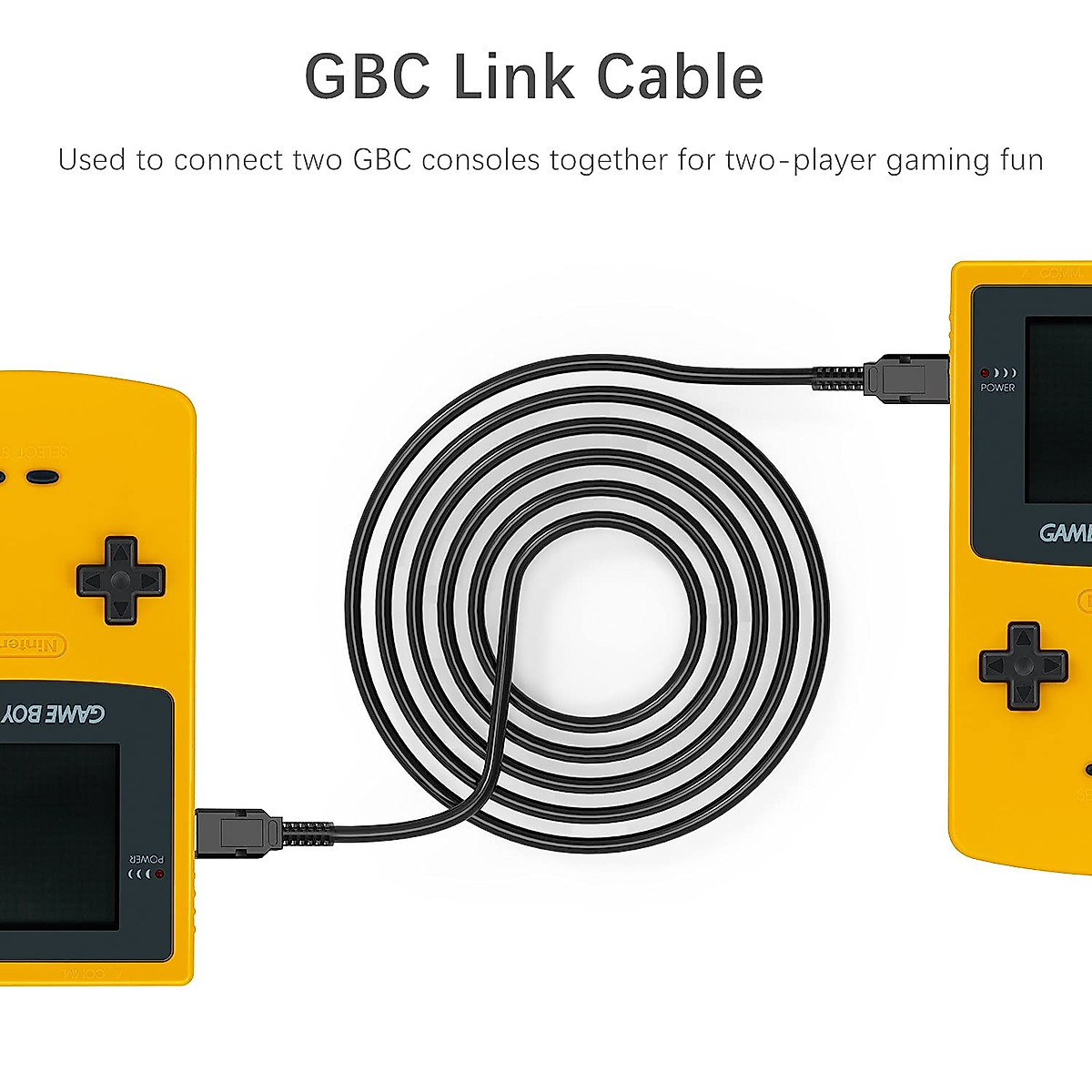 GBC Link Cable, 3.9Feet 2 Player Link Cable Connect Cord for Nintendo Gameboy Color/Pocket/Light, UIInosoo