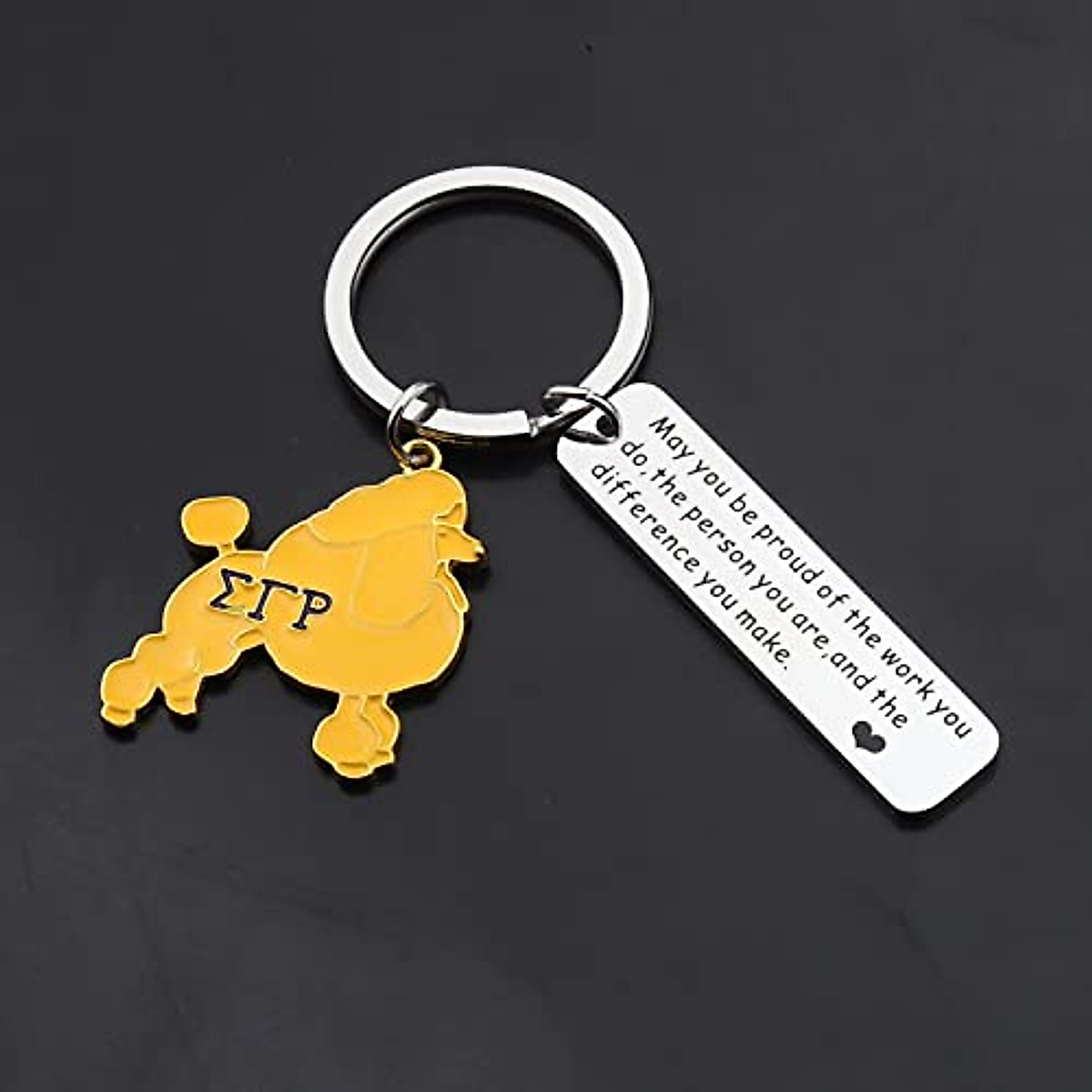 BAUNA Sorority Keychain SGRho Inspired Greek Sorority Jewelry (Sorority Keychain)