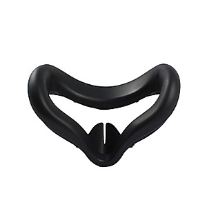 NIUVR Face Cover Silicone Mask Compatible with Oculus Quest 2 VR, Sealing Light Leakage Facial Pad Compatible with Meta Headset Accessories, Sweatproof Washable Anti-Leakage Face Cushion