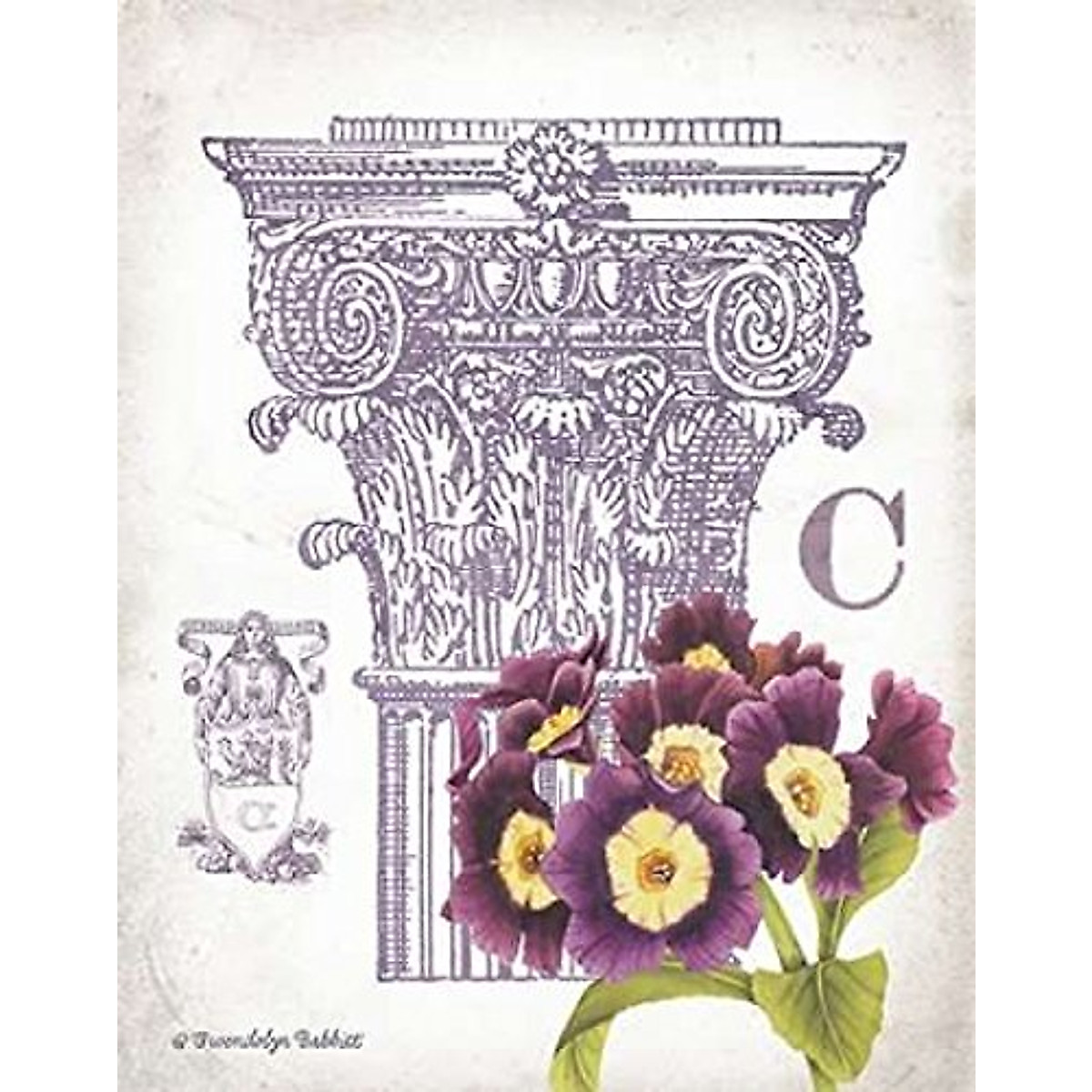 Column and Flower C Poster Print by Gwendolyn Babbitt (22 x 28)