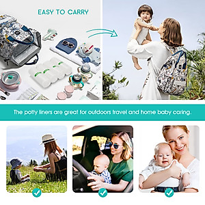 Potty Bags for Portable Toilet 80 Pack Universal Potty Chair Liners Potty Liners Disposable Trash Bags Cleaning Bags for Kids Toddlers Pets Outdoors…