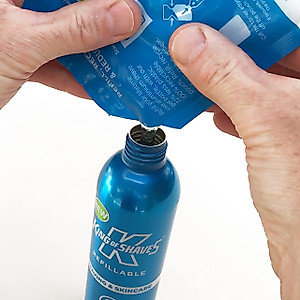 King of Shaves Sensitive Shaving Gel, Refillable Aluminium Bottle 1 x 250ml and Refill Shave Gel Pouch 2 x 200ml