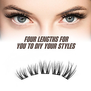 FinyDreamy Lash Clusters 80Pcs Individual Lashes Clusters 0.07 Thickness C Curl Cluster Lashes DIY Eyelash Extension Super Soft And Lightweight Wide Band Eyelashes For Home Use (14mm-Playful)