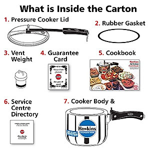 Hawkins B33 Pressure Cooker Stainless Steel, Small, Silver