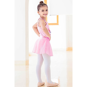 BAOHULU Girl's Skirted Leotards Camisole Cartoon Ballet Dance Tutu Dress B188_Pink_XL