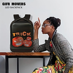 GIFR MOVERS LED Backpack， Full Color Screen And Programmable DIY，24L Capacity，Men And Women Travel Laptop Backpack， Need Mobile Power To Use