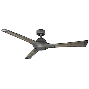 Woody Smart Indoor and Outdoor 3-Blade Ceiling Fan 72in Oil Rubbed Bronze/Dark Walnut with 3000K LED Light Kit and Remote Control works with Alexa, Google Assistant, Samsung Things, and iOS or Android App