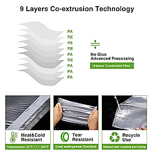 Vacuum Sealer Bags for Food - ITRUSOU 9-Layer Seal a Meal Bags with BPA Free, 4 Rolls 8"&11" Heavy Duty Vacuum Seal Bags for Food Saver or Sous Vide Meal Prep Bags