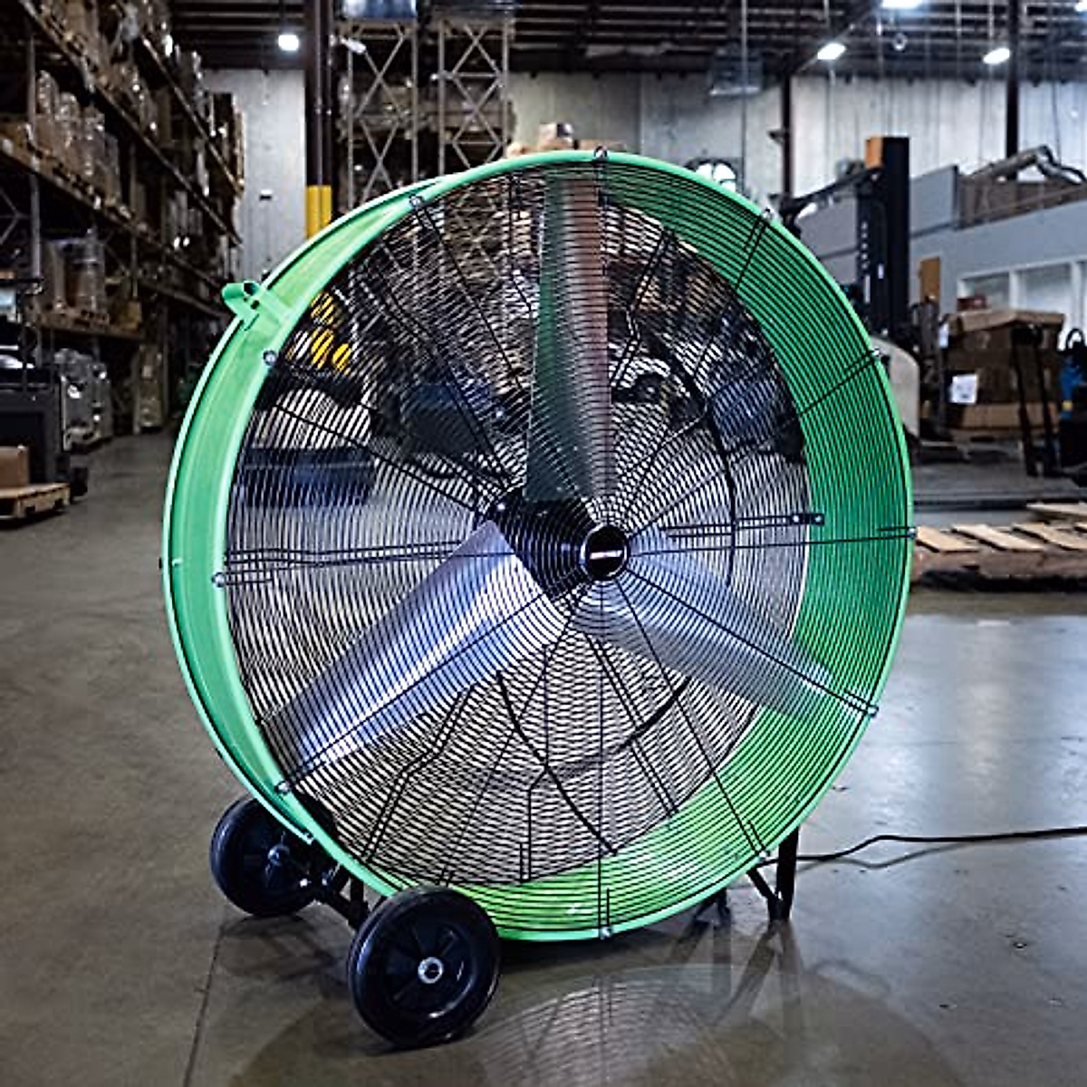 OEMTOOLS OEM24879 42" Direct-Drive Barrel Fan, Large Industrial Fan With Wheels, Metal Barrel Drum Fan, Industrial Fans, High Velocity Shop Fan For Garage, Commercial Fans for Warehouse, Fan On Wheels