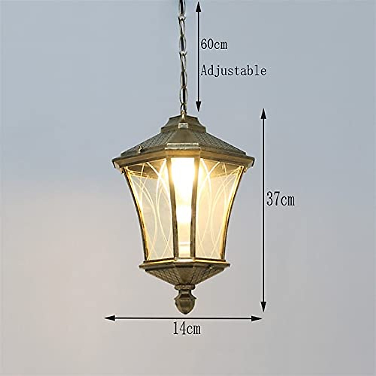 European Wall Light Traditional Aluminum Outdoor Chandelier Garden Villa Courtyard Hanging Light Adjustable Gazebo Home Aisle Corridor Balcony Pendant Lamp Garage Grape Rack Barn Hanging Chain Light