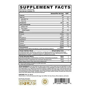Underground Bio Labs Panda Fuel Premium Protein Non-GMO Whey,Hydrolyzed Collagen,Casein,Probiotics,Enzymes, Keto Friendly,Time Release, 25 Servings (Mint Chocolate Ice Cream)