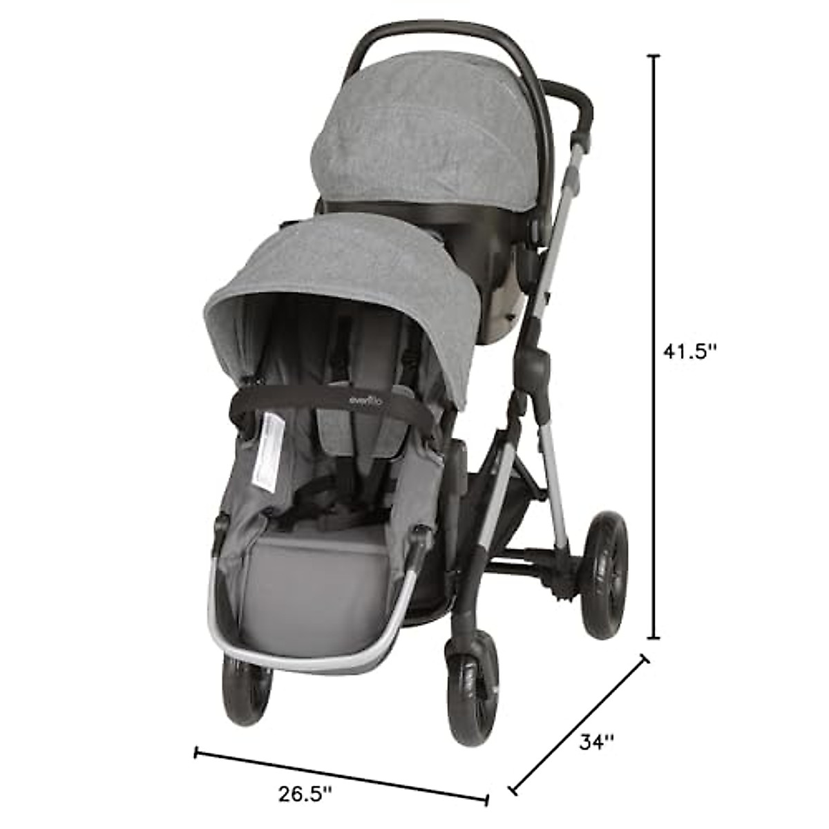Evenflo Pivot Xpand Modular Travel System with SafeMax Infant Car Seat