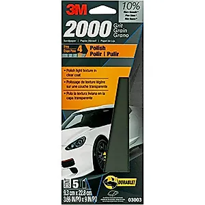 3M Wetordry Sandpaper, 03003, 2000 Grit, 3 2/3 in x 9 in
