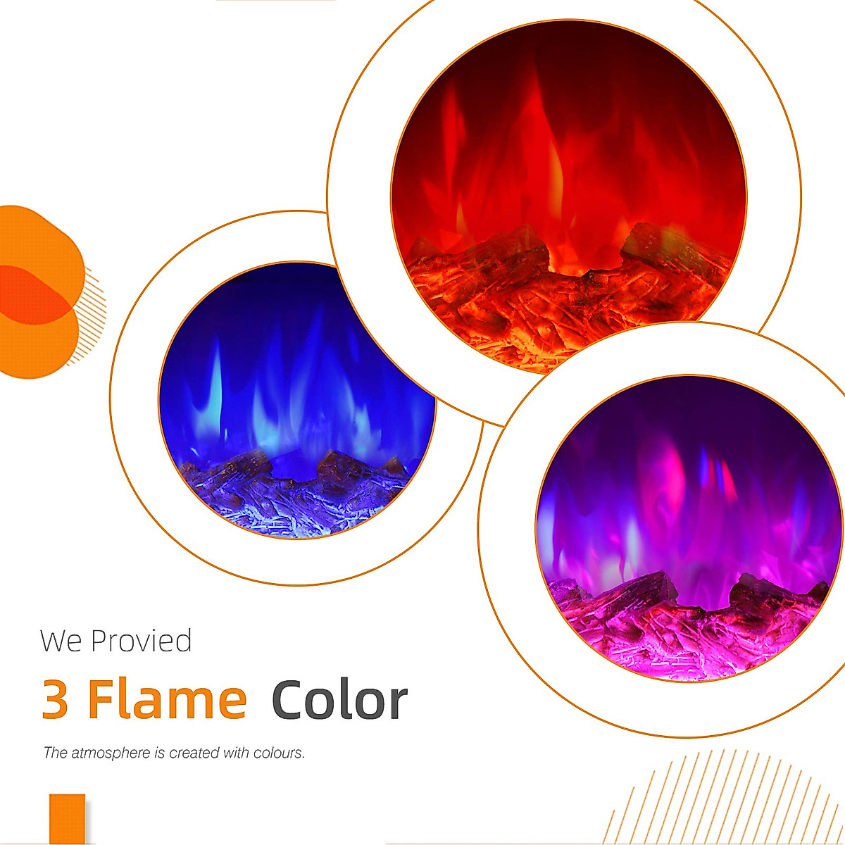 KUPPET Electric Fireplace 28.8'' Fireplace Insert with Remote Control 500W/1500W-In Wall Recessed - 6H Timer - Digital LED Display - Safety Cut Off