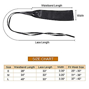 WHIPPY Women Obi Style Waist Belt Soft Faux Leather Wide Wrap Around Bowknot Ladies Waistband Belts 2 Packs (Black+Brown, Fit Waist 26-31 Inches)