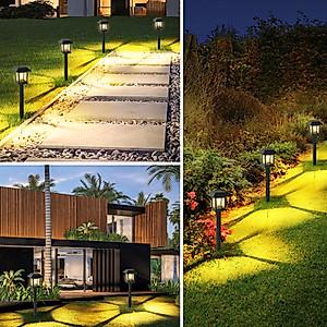 Solar Pathway Lights,10 Pack Waterproof Solar Garden Lights, Auto On/Off Solar Outdoor Lights for Your Garden, Landscape, Path, Yard, Patio, Driveway,Walkway Decor