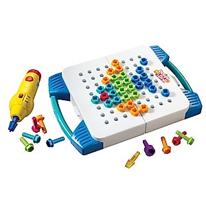 Educational Insights Design & Drill Take-Along Toolkit, 66 Piece Set with Drill Toy, Kids Drill Sets, STEM Toy, for Boys & Girls, Ages 3+
