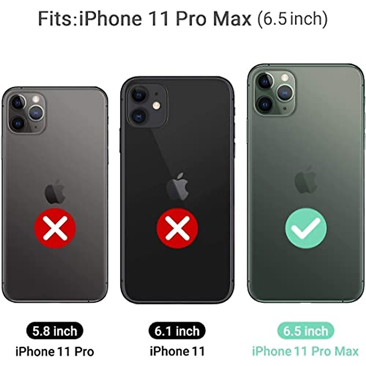 ULAK Compatible with iPhone 11 Pro Max Wallet Case for Women Girls, PU Leather Flip Cover with Card Holder Kickstand Shockproof Protective Purse Case for iPhone 11 Pro Max 6.5 Inch, Rose Gold