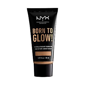 NYX PROFESSIONAL MAKEUP Born To Glow Naturally Radiant Foundation, Medium Coverage - Neutral Tan