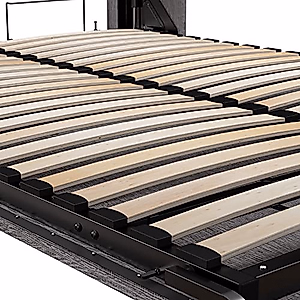 Bestar Pur Queen Murphy Bed and 2 Shelving Units, 115-inch Space-Saving Wall Bed with Storage