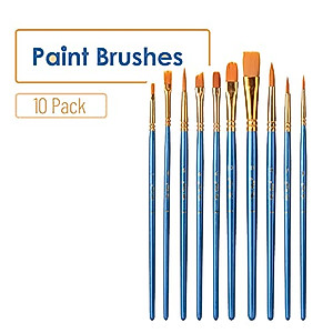 Mr. Pen- Paint Brushes, 10pc, Paint Brushes for Acrylic Painting, Art Brushes, Drawing and Art Supplies, Paint Brush, Acrylic Paint Brushes, Paint Brushes for Kids, Paint Brush set, Watercolor Brushes