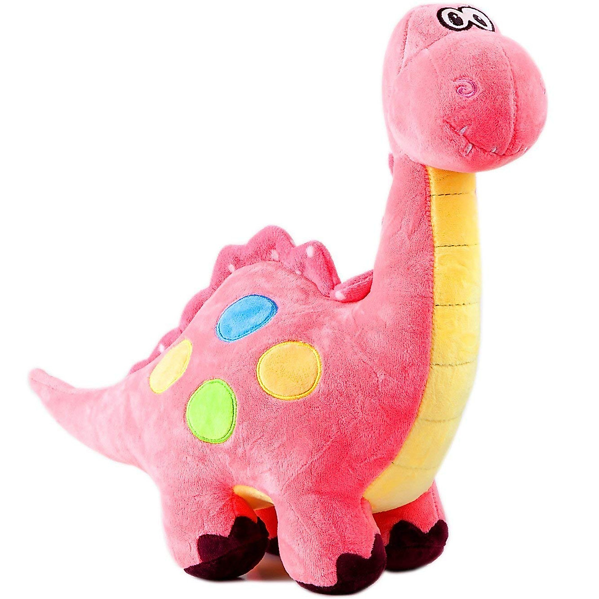 Marsjoy 14" Pink Stuffed Dinosaur Plush Toy for Baby, Kids Birthday Gifts