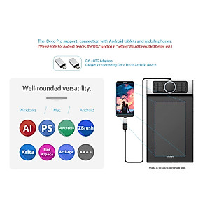 XP-PEN Deco Pro Medium Graphics Drawing Tablet with XP-PEN PA1 Battery-Free Stylus