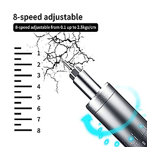 Mini Electric Screwdriver Small Portable Cordless Rechargeable with High Precision Torque Adjustable 24 Bits for Iphone Ipad Watch Camera Laptop Smartphone Macbook