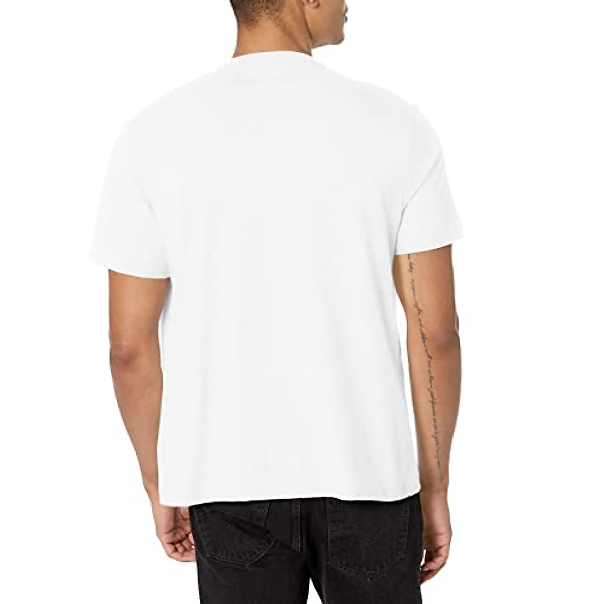 True Religion Men's Ss Relaxed Ombre Shoey, Optic White