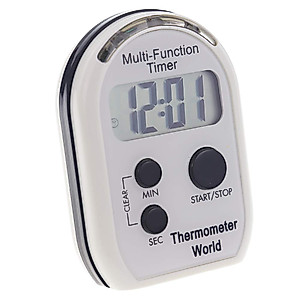 Visual Timer Multi Function with Vibrating Audible and Flashing Alarm - Countdown Timer Ideal for The Visually and Hearing Impaired