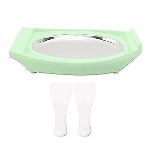 Rolled Ice Cream Maker Yoghourt Maker Food Grade Interesting Practical Ice Cream Roll Cold Plate for DIY Ideal for Home Kitchen Shop Restaurant (Green)